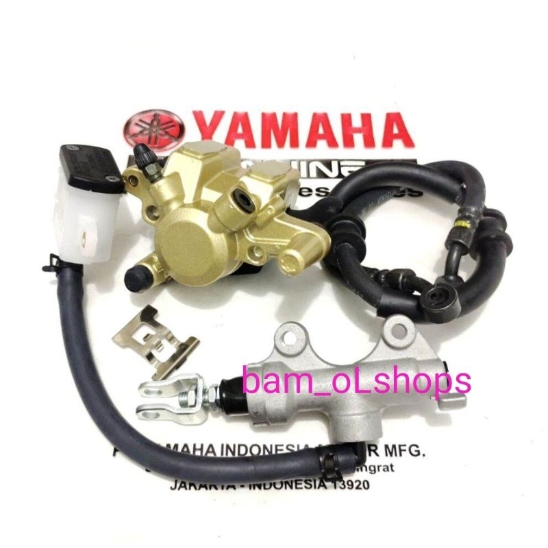 Jual selang rem+tonjokan master rem+kaliper belakang Yamaha R15 v2,Vixion,MX king,xabre,Jupiter ...
