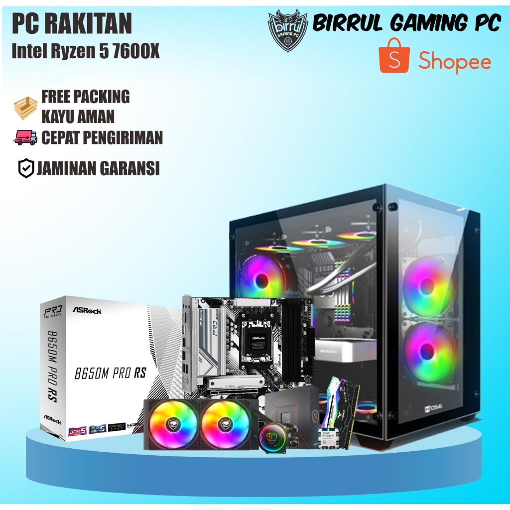Jual Pc gaming Ryzen 5 7600X I 32Gb RGb I 512Gb I 1tb I Rtx 4060 8Gb | Shopee Indonesia