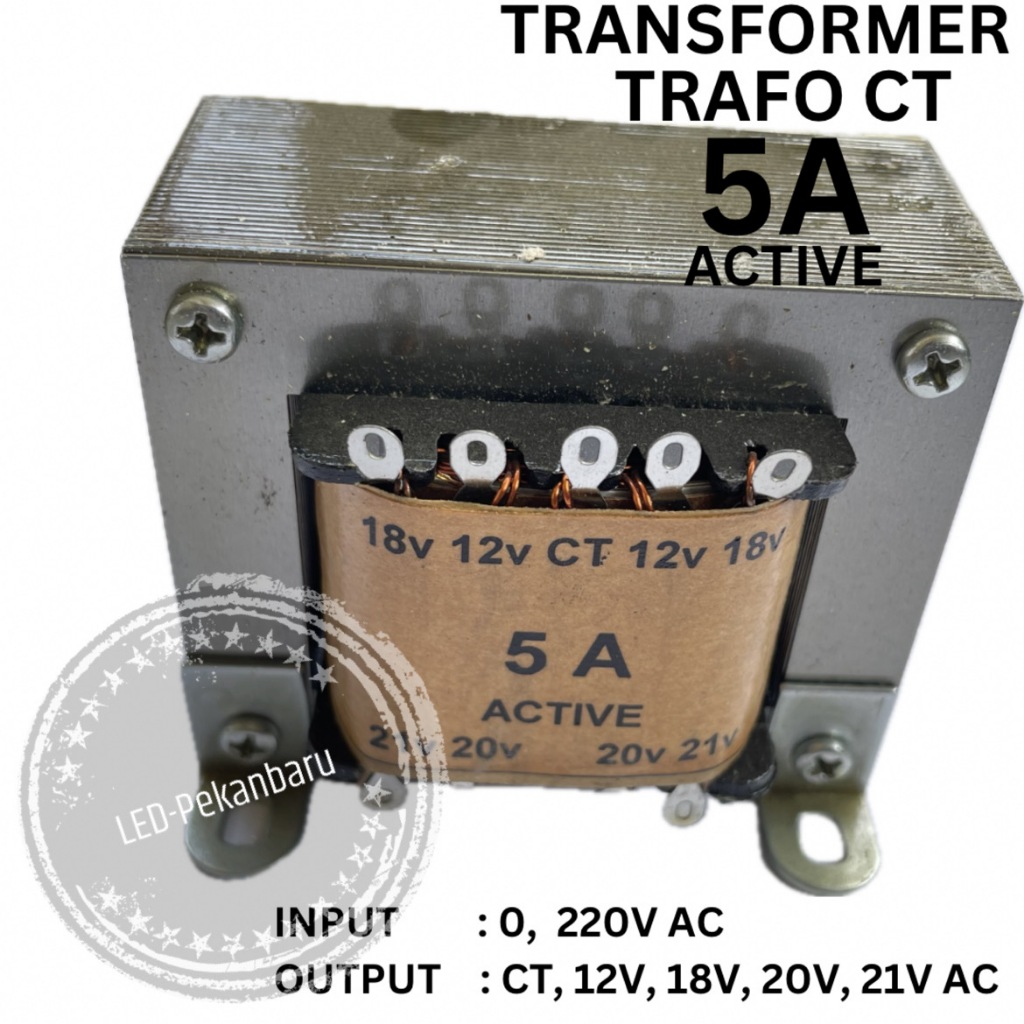 Jual TRAFO 5A CT 12V 18V 20V 21V TRAVO ACTIVE NELC 5 A AMPER AKTIF ...