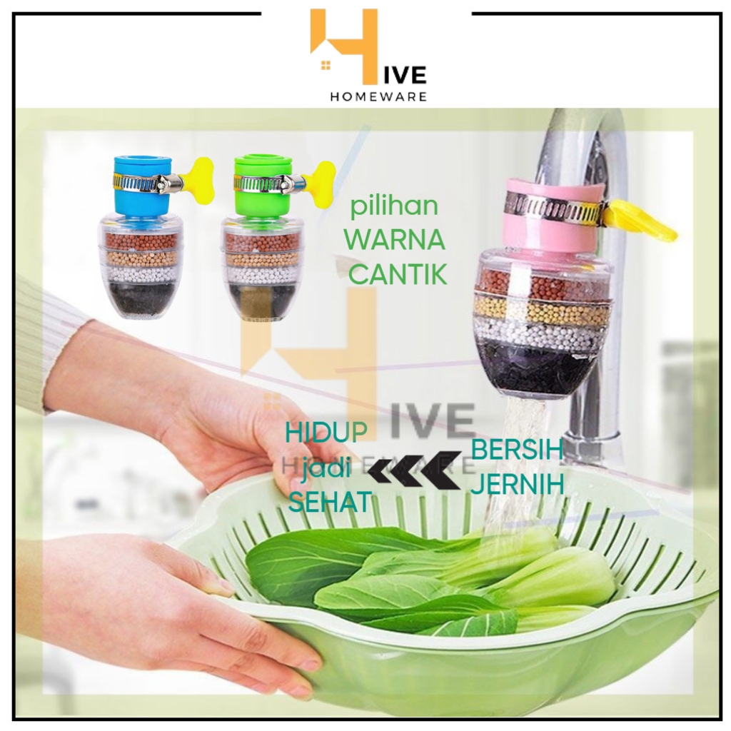 Jual HIVE Sambungan Kran Air Saringan Filter 6 Lapis | Shopee Indonesia