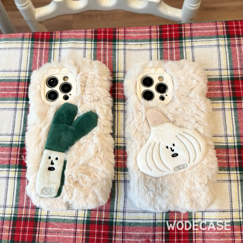 Jual WODECASE Green Onion dan Garlic Fluffy Case untuk Iphone 11-15 Pro ...