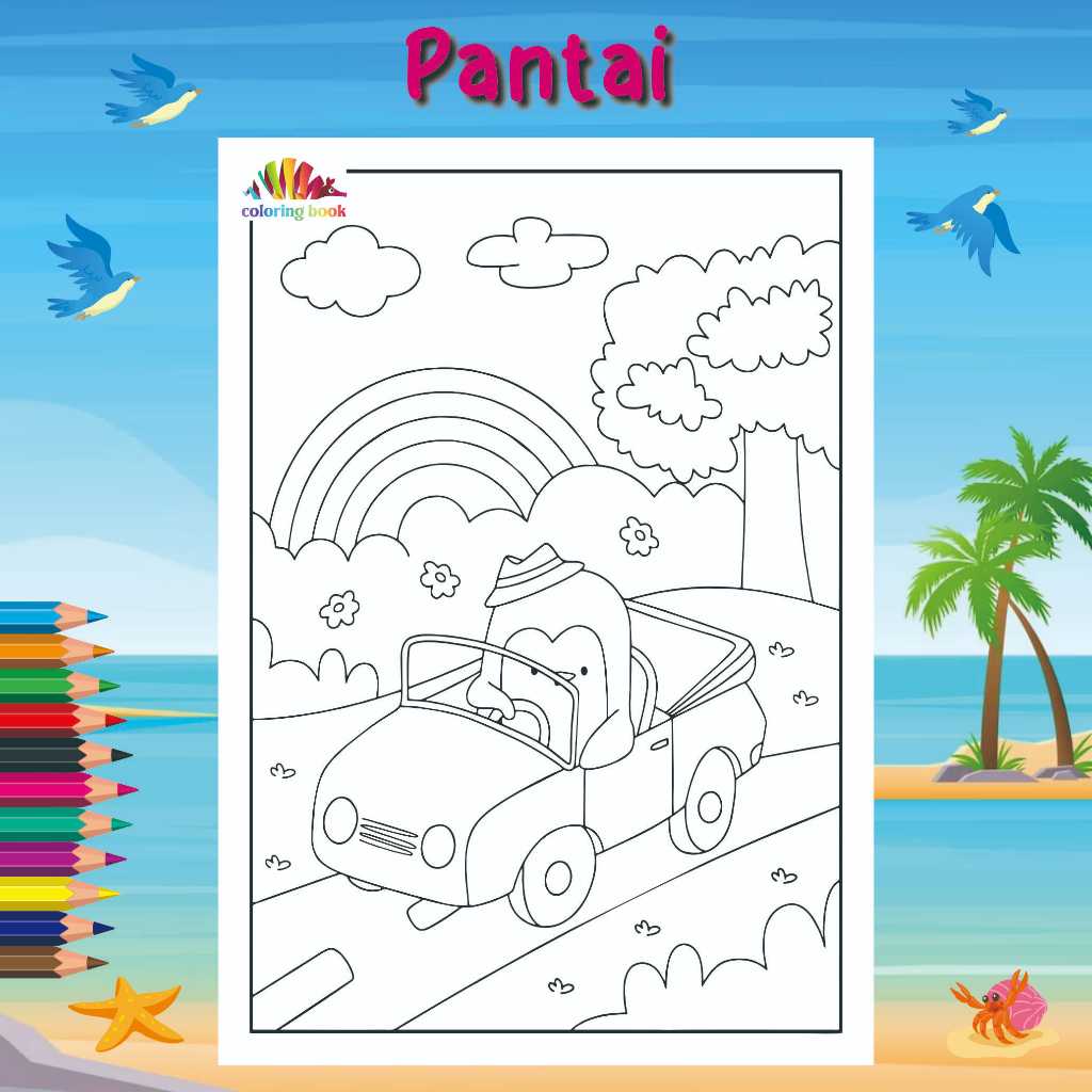 Jual KERTAS MEWARNAI / COLORING / KERTAS GAMBAR / PENGUIN / KERTAS ...