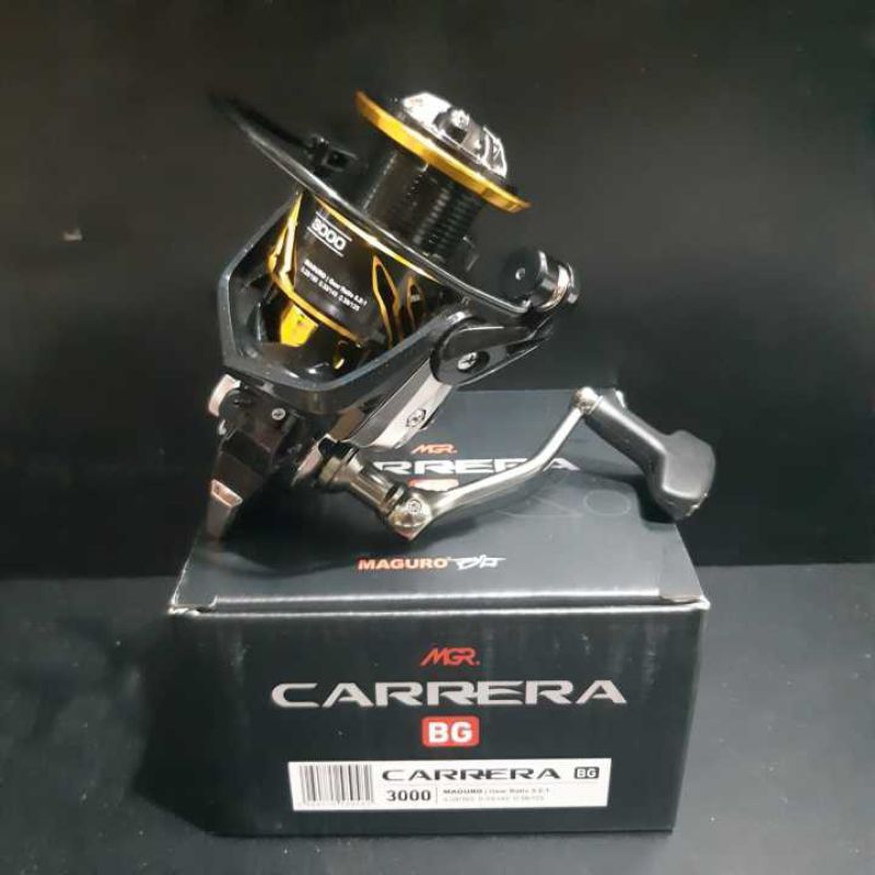 Jual reel maguro carrera BG/BR rubber seal power handle,spinning | Shopee Indonesia