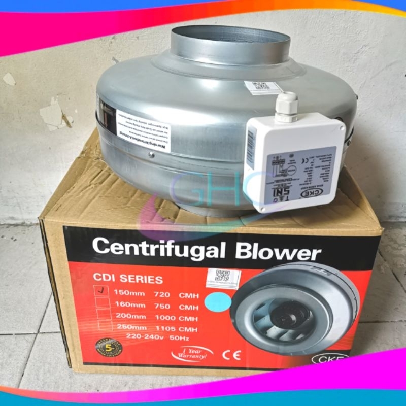 Jual Blower Hisap 6 inch CI-CDI150 Inline Duct Fan Centrifugal Kipas ...