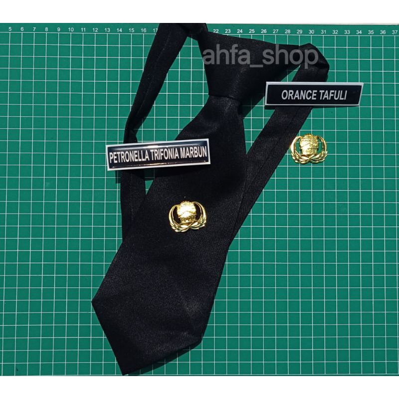 Jual Paket Hemat Name Tag ASN (Dasi Hitam, Nametag & Pin Korpri ...