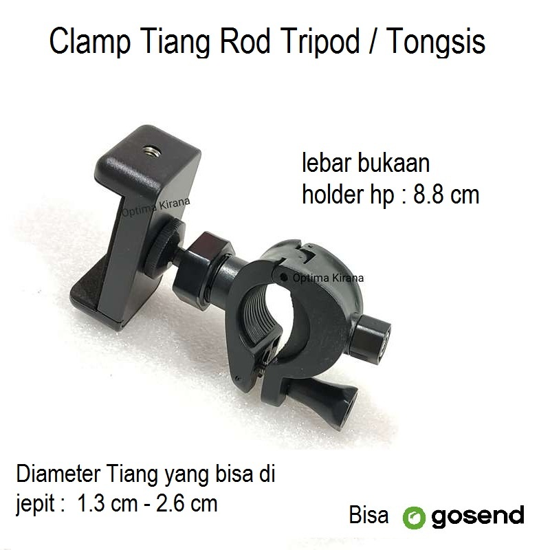 Jual Clamp Jepit di Tiang Tongsis Selfie Stick Monopod Rod Tripod Skrup ...
