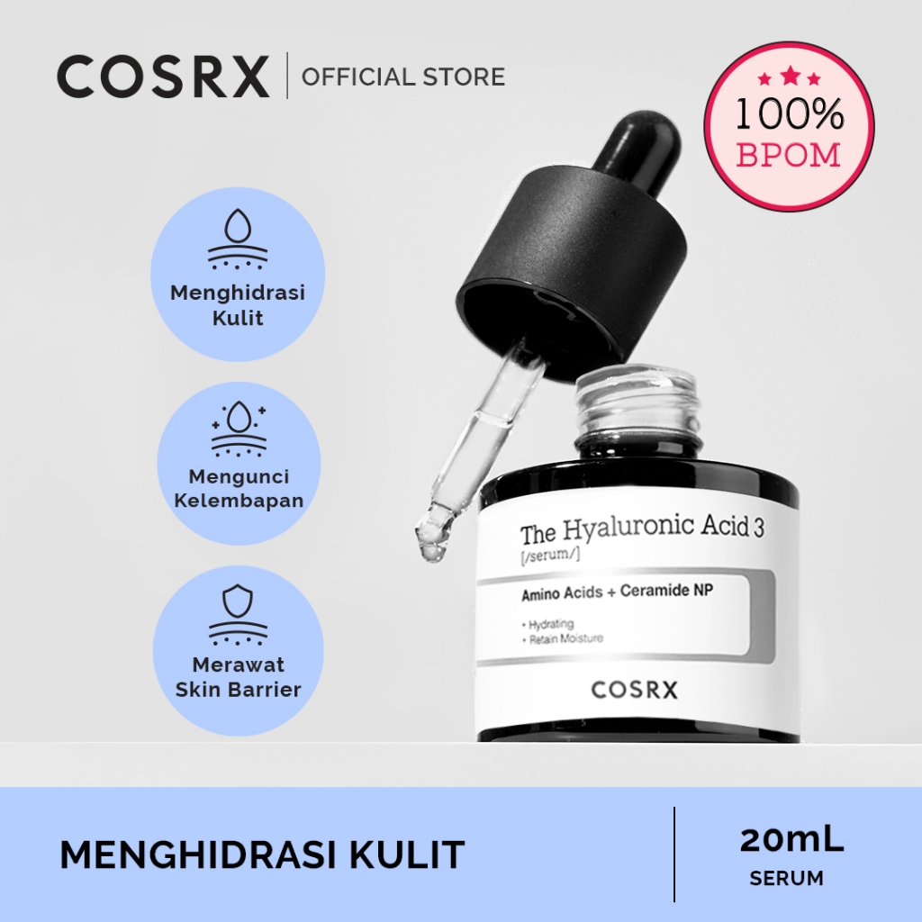 Jual COSRX The Hyaluronic Acid 3 Serum, Size - 20 ml | Shopee Indonesia