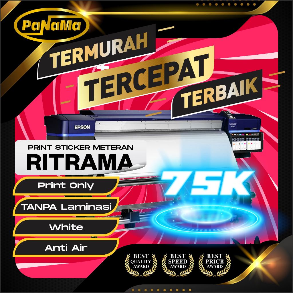 Jual Print ONLY Sticker RITRAMA, Print Stiker Vinyl Meteran, Stiker ...