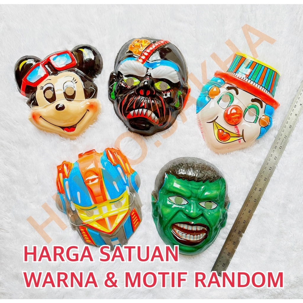 Jual MAINAN TOPENG MIKA TIPIS MURAH MERIAH GROSIR SUPERHERO MICKEY ...