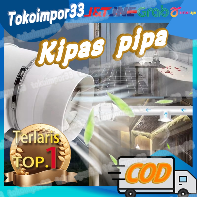 Jual 35W 4 Inci kipas pipa Exhaust Fan Kipas Angin Plafon 4 Inch kipas ...