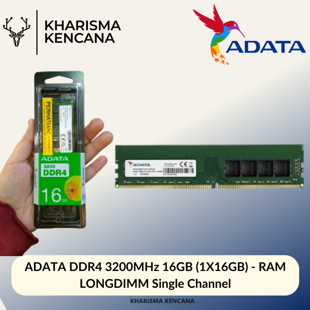 Jual ADATA DDR4 3200MHz 16GB (1X16GB) - RAM LONGDIMM Single Channel | Shopee Indonesia