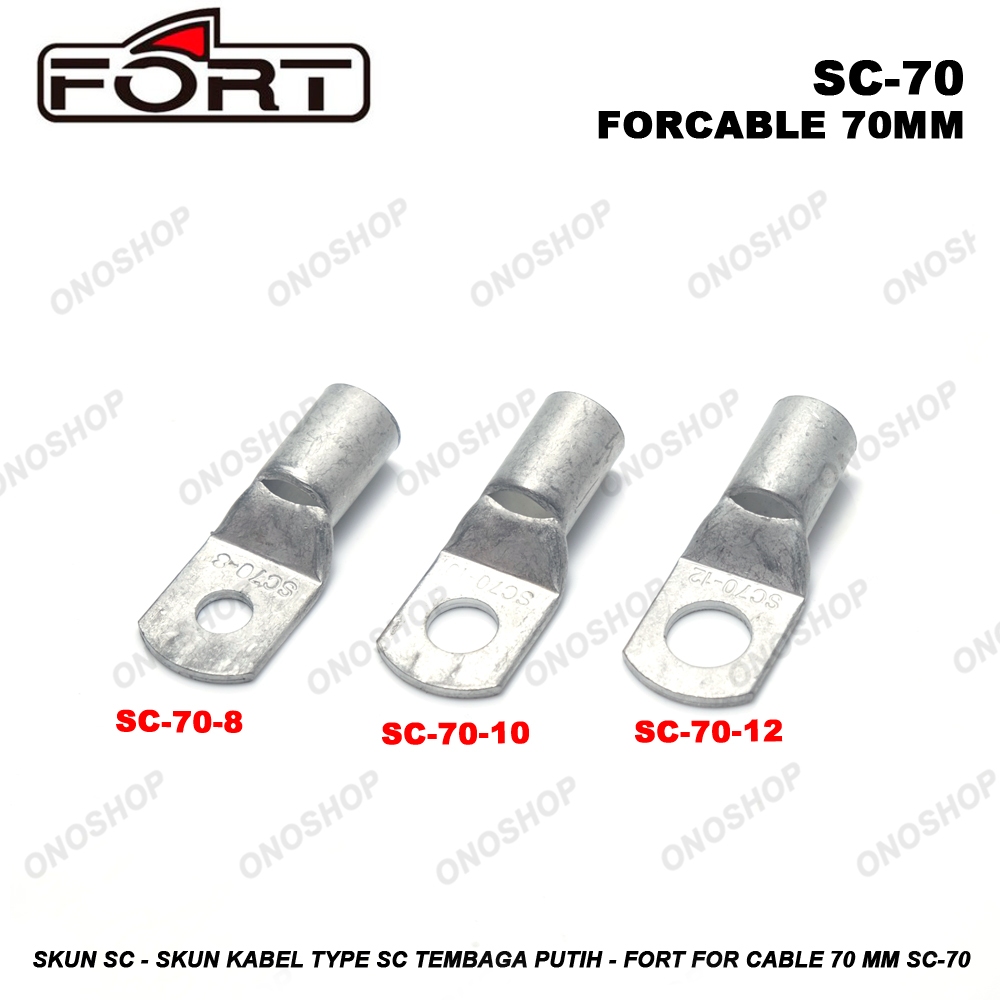 Jual Skun SC - Skun Kabel Type SC Tembaga Putih - FORT For Cable 70 mm SC-70 | Shopee Indonesia