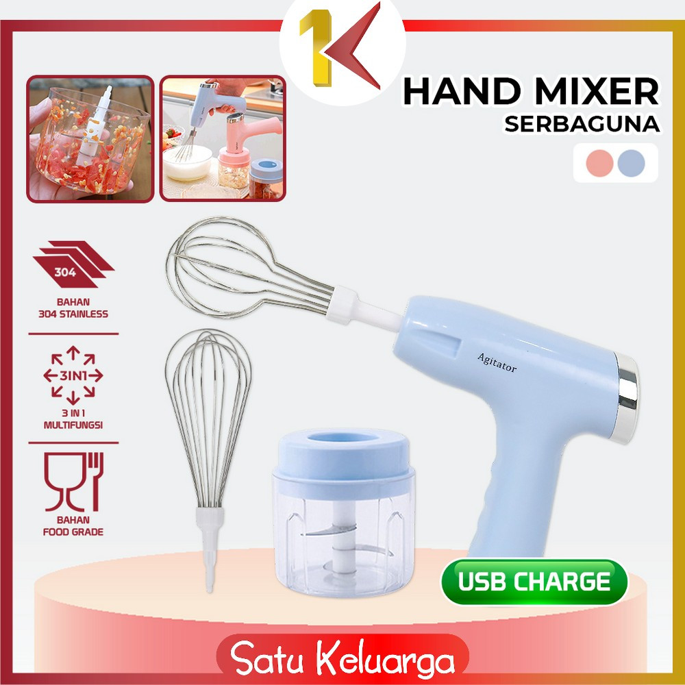 Jual SK-C972 Hand Mixer 3IN1 USB Charge Blender Pengocok Telur Elektrik Wireless Serbaguna ...