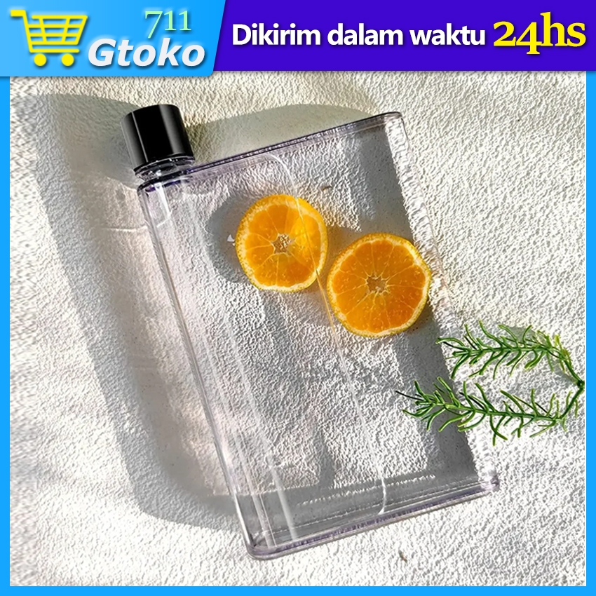 Jual Memobottle A5 A6 Botol Minum Memo Bottle Flat Tumbler Plastik Transparan 350ml / 420ml ...