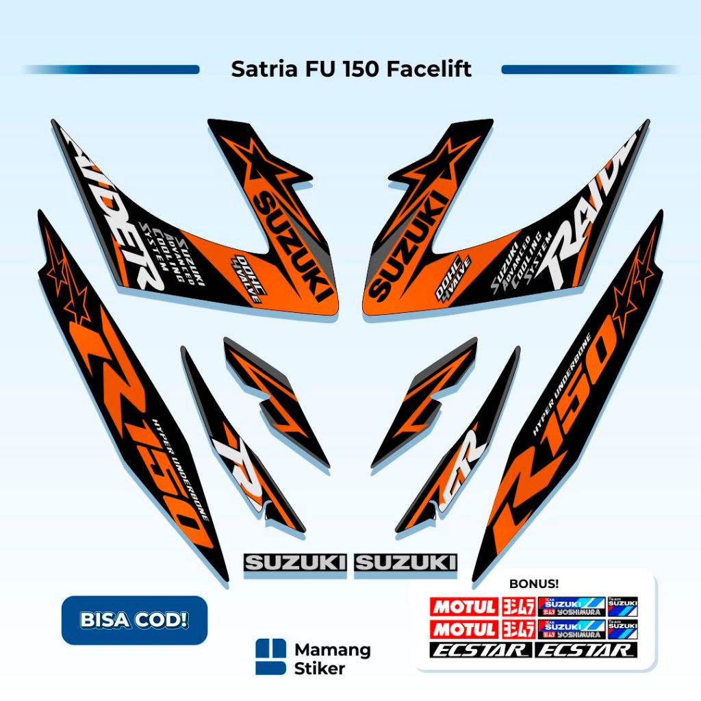 Jual Striping Satria FU Facelift Variasi (1) Custom Tipe S Raider ...
