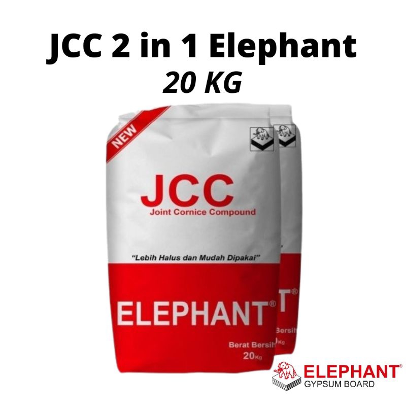 Jual ELEPHANT® Joint Cornice Compound / KOMPON ELEPHANT 20KG | Shopee ...