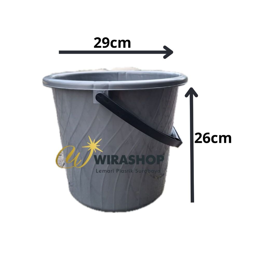 Jual Ember Plastik 12 Liter INDIA KECIL MPW uk. S Abu India Mikiwa ...