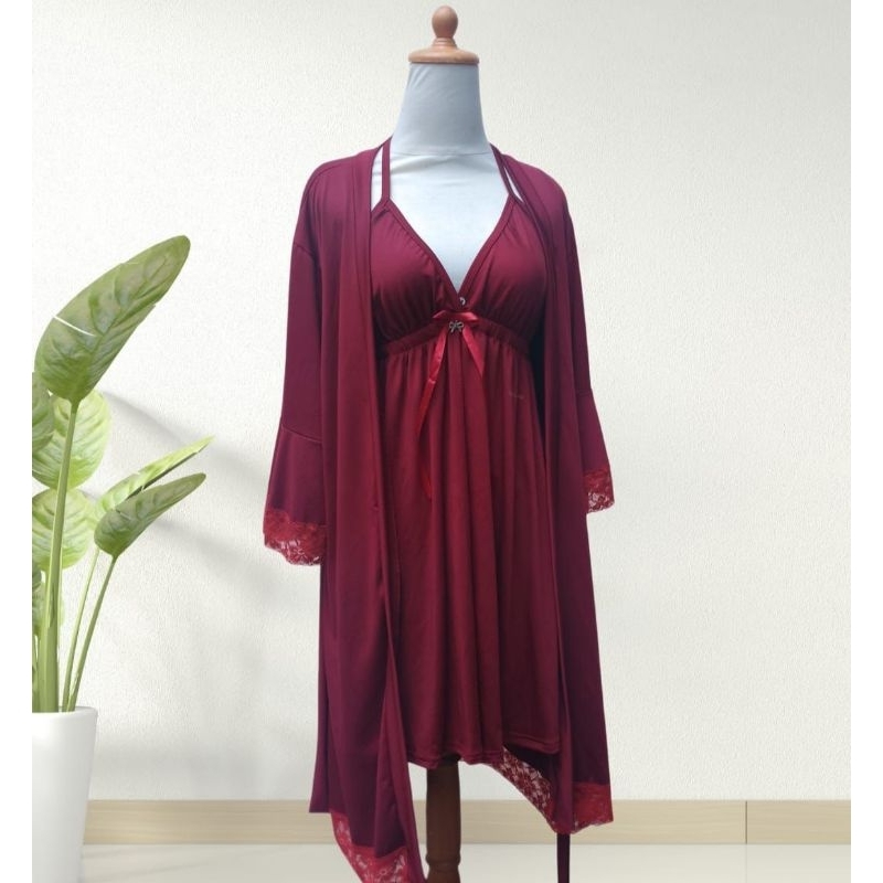 Jual SHEVIRA KIMONO SET - Size S-8XL by Hannah Lingerie Baju Seksi Halus Kado Istri Kado ...