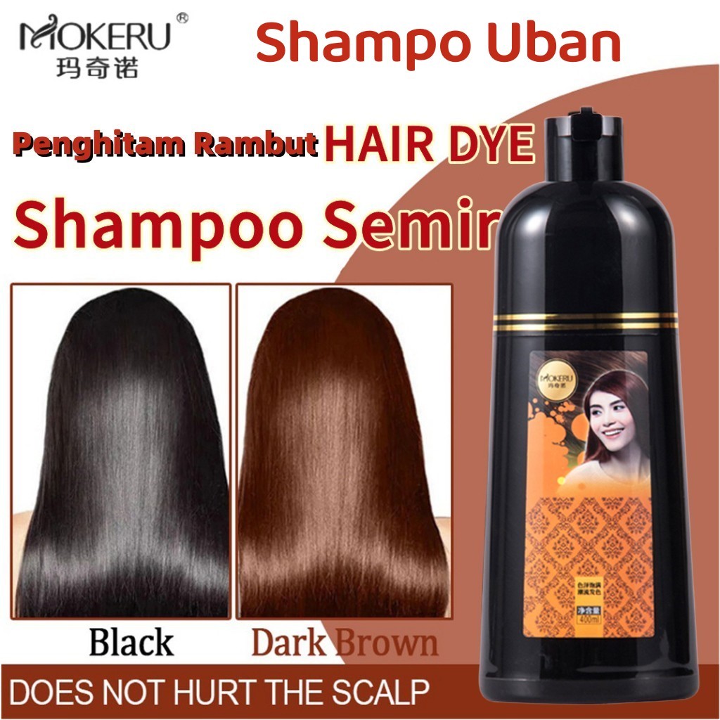 Jual Mokeru Shampoo Pewarna Rambut Sampo Penghitam Rambut Uban Shampo ...