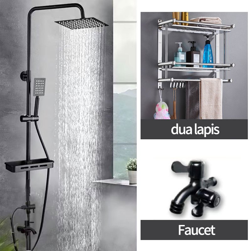 Jual Shower 1 Set Shower Set Kamar Mandi Rain Shower + Keran Cabang ...