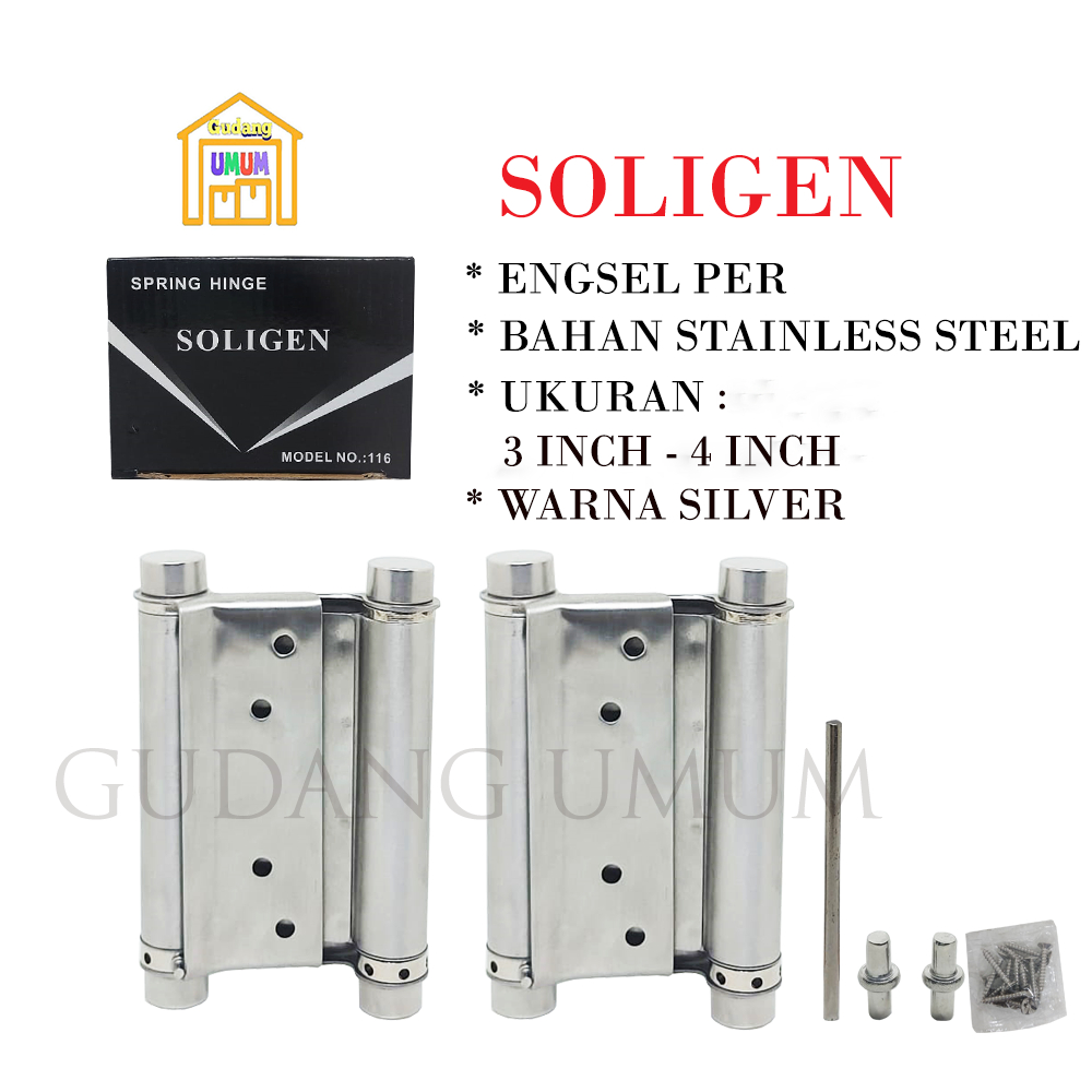 Jual Engsel Per Model Koboi 4" SOLIGEN Harga Per Set - Engsel Pintu ...