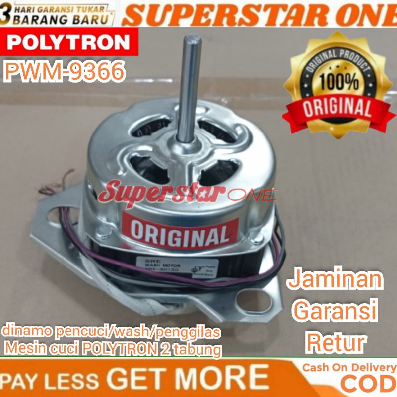 Jual Mesin dinamo pencuci/wash mesin cuci POLYTRON PWM 9366 | Shopee ...