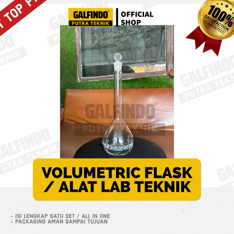 Jual GALFINDO botol tabung volumetric flask / labu ukur alat lab teknik ...