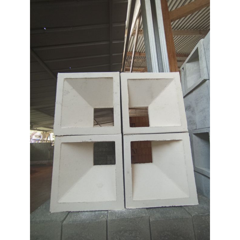 Jual Roster beton minimalis motif kotak sudut putih - free ongkir ...