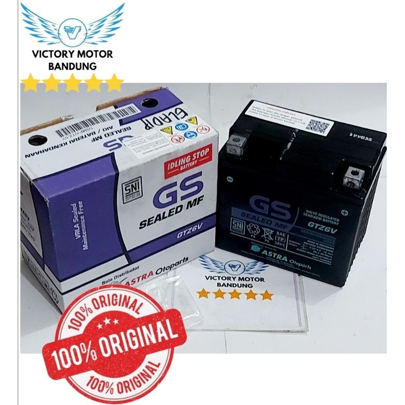 Jual Aki Motor GS ASTRA MF GTZ6V Vario 125 150 Beat Scoopy ISS Mio SSS ...
