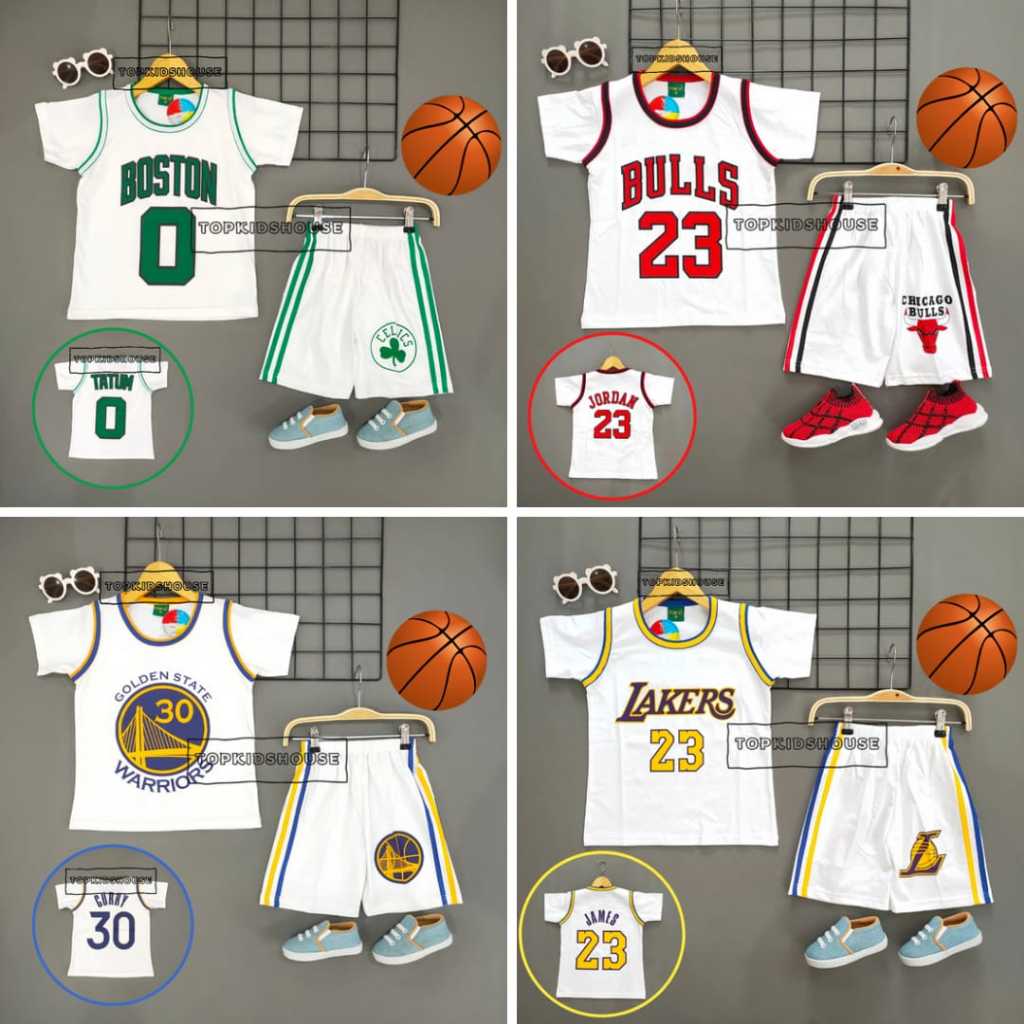 Jual Setelan Baju Basket Anak Laki Laki Lengan Pendek Bahan Kaos Katun ...