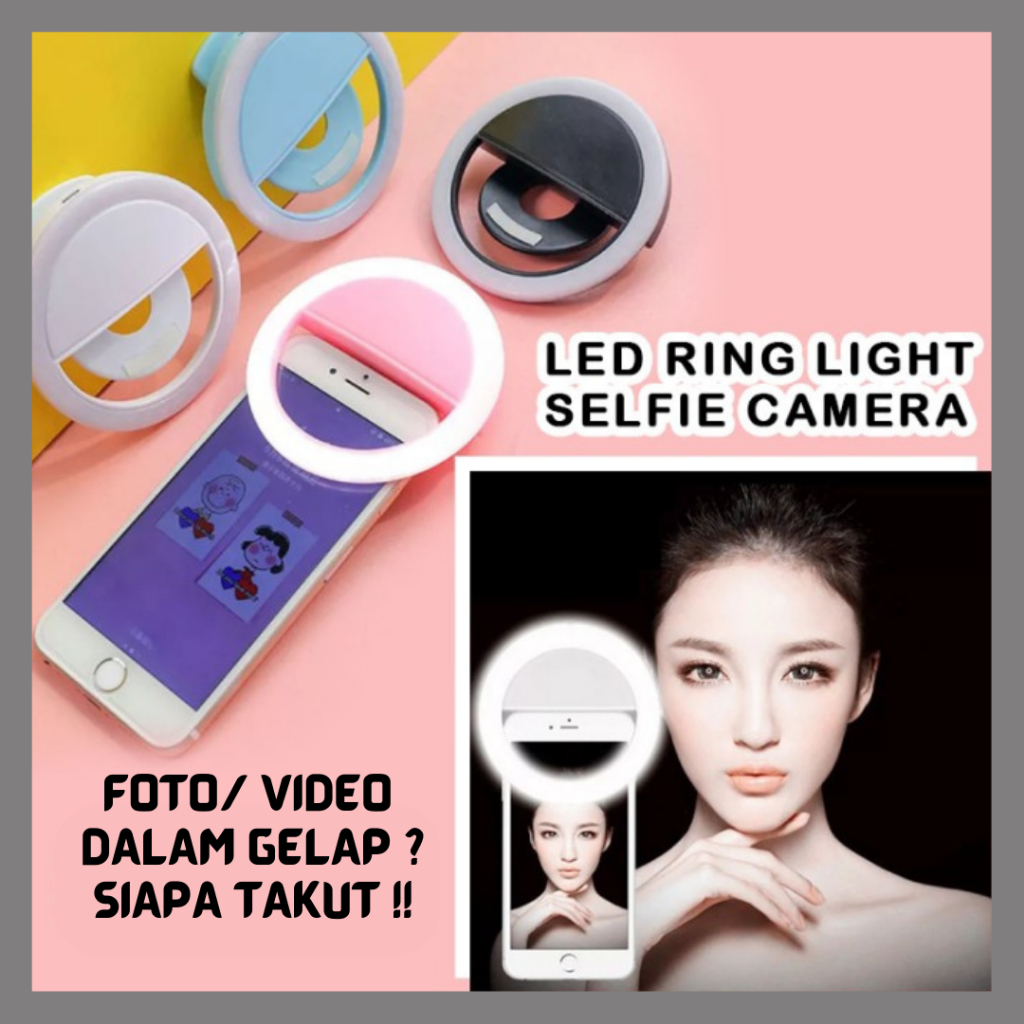Jual Lampu Selfie Ring/ Lampu LED Mini for Handphone | Shopee Indonesia