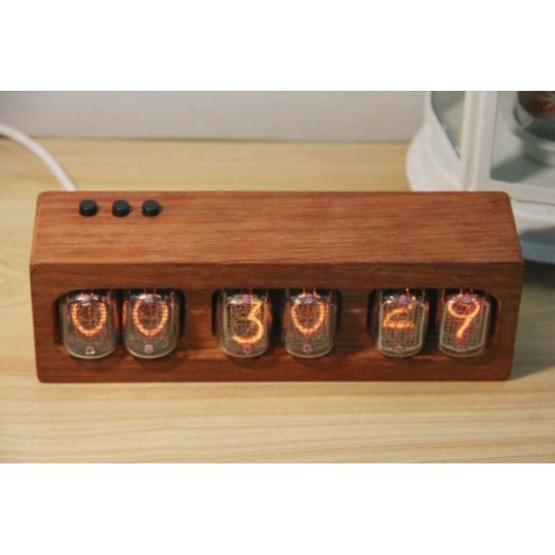 Jual table clock nixie tube with padauk wood | Shopee Indonesia