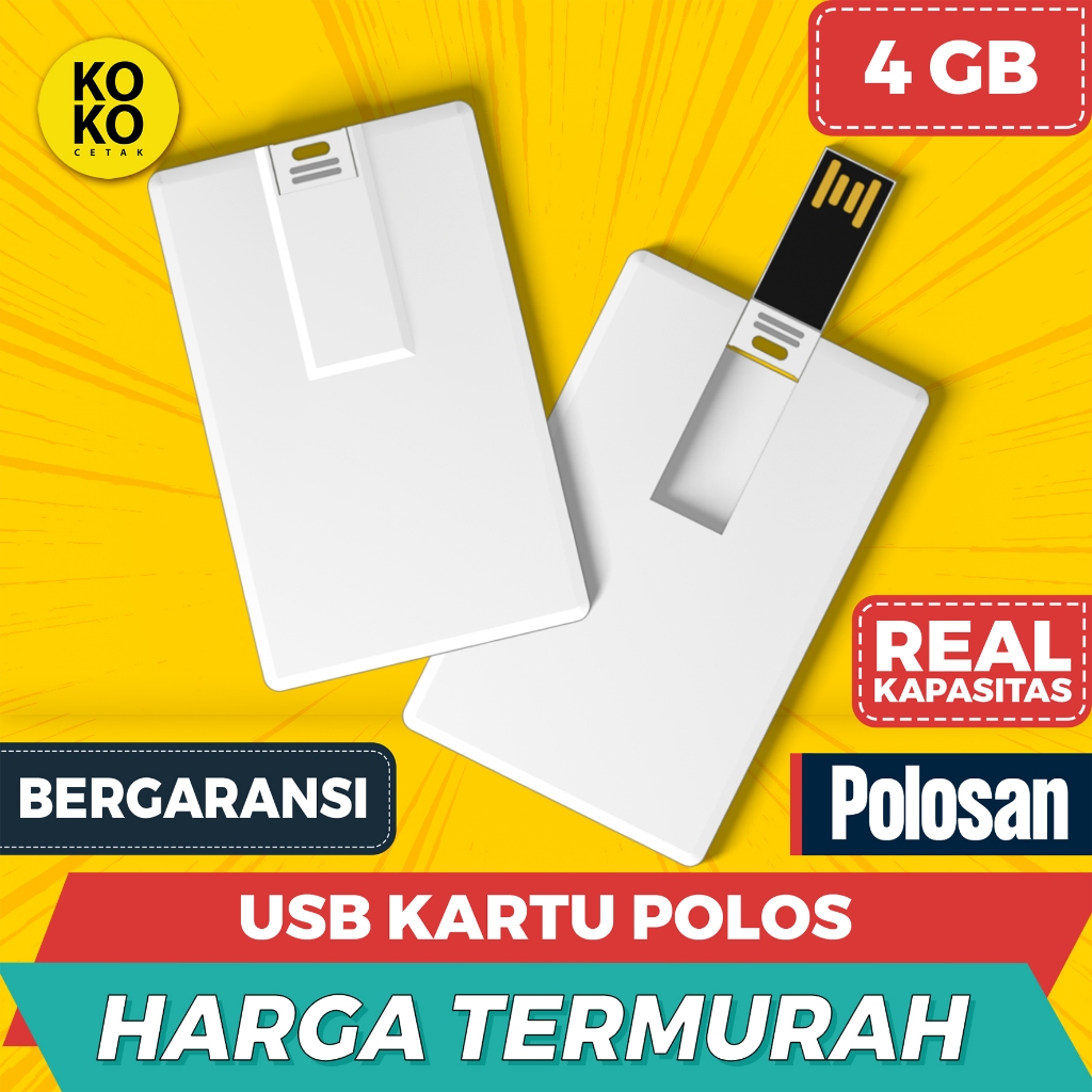 Jual REAL KAPASITAS Flashdisk Kartu 4 GB - USB FD FLASHDISK CARD 4 GB ...