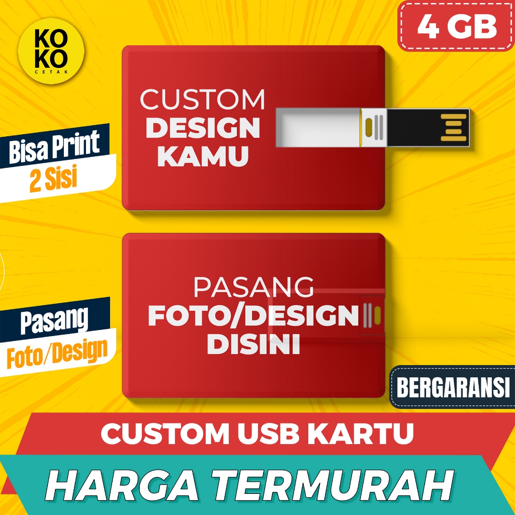 Jual Flashdisk Kartu 4 GB Custom - Flashdisk ID Card - USB Custom 2 ...