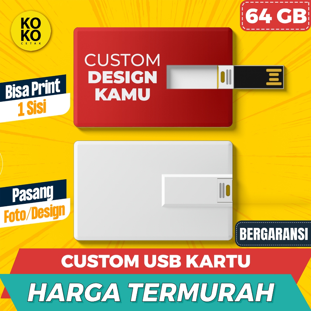Jual Flashdisk Kartu 64 GB Custom - Flashdisk ID Card - USB Custom 1 ...