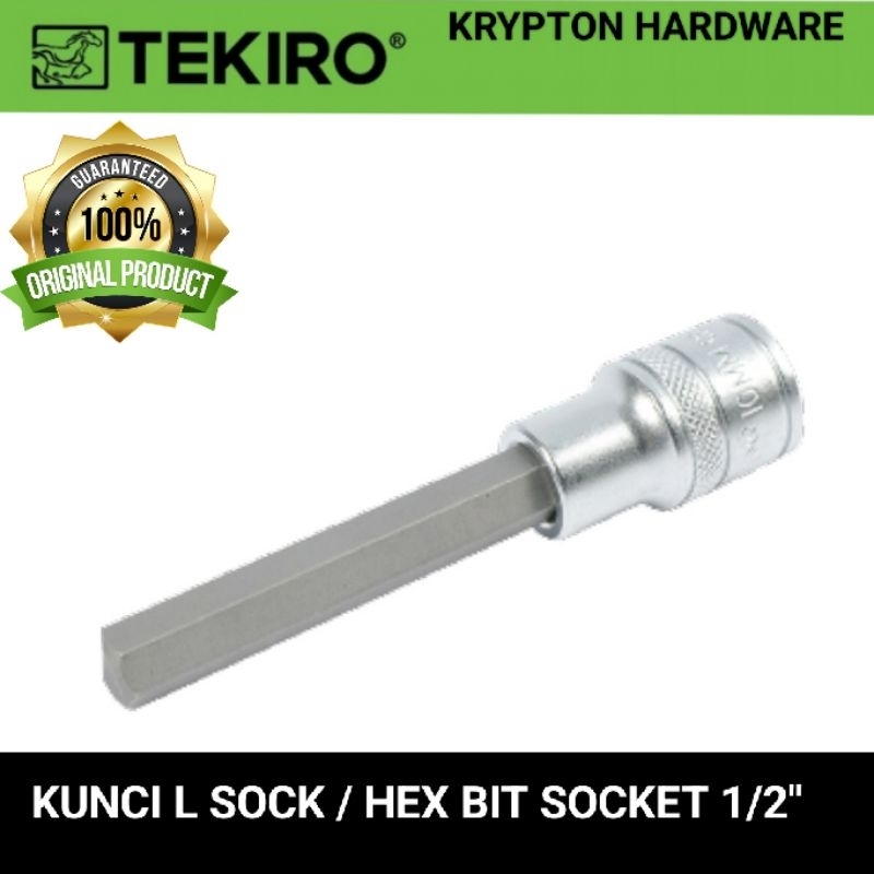 Jual tekiro hex bit socket / kunci mata socket L 4-12mm (100% original ...