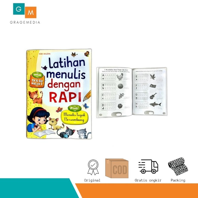 Jual Buku Latihan menulis rapi huruf tegak Bersambung untuk TK dan SD ...