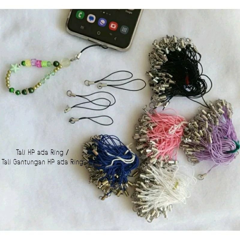 Jual (100 pcs) Tali HP ada Ring - Tali Hp Gantungan ada Ring | Shopee ...