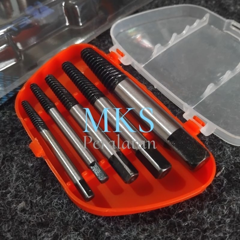 Jual mata bor pembuka baut rusak patah BELTER mata tap drat set 5pcs ...