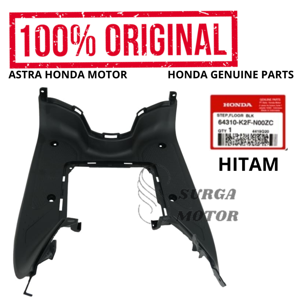Jual Cover Step Floor Pijakan Kaki Hitam Scoopy K2F Original Honda AHM 64310-K2F-N00ZC Dek ...