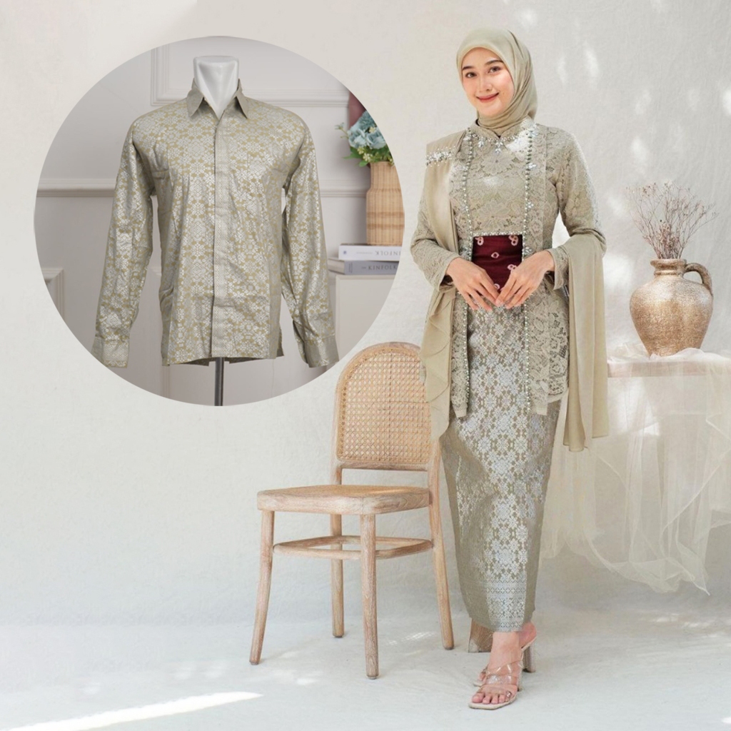 Jual NEW ARRIVAL - Couple Kebaya Laksmi Kutubaru Modern Brukat Ready ...