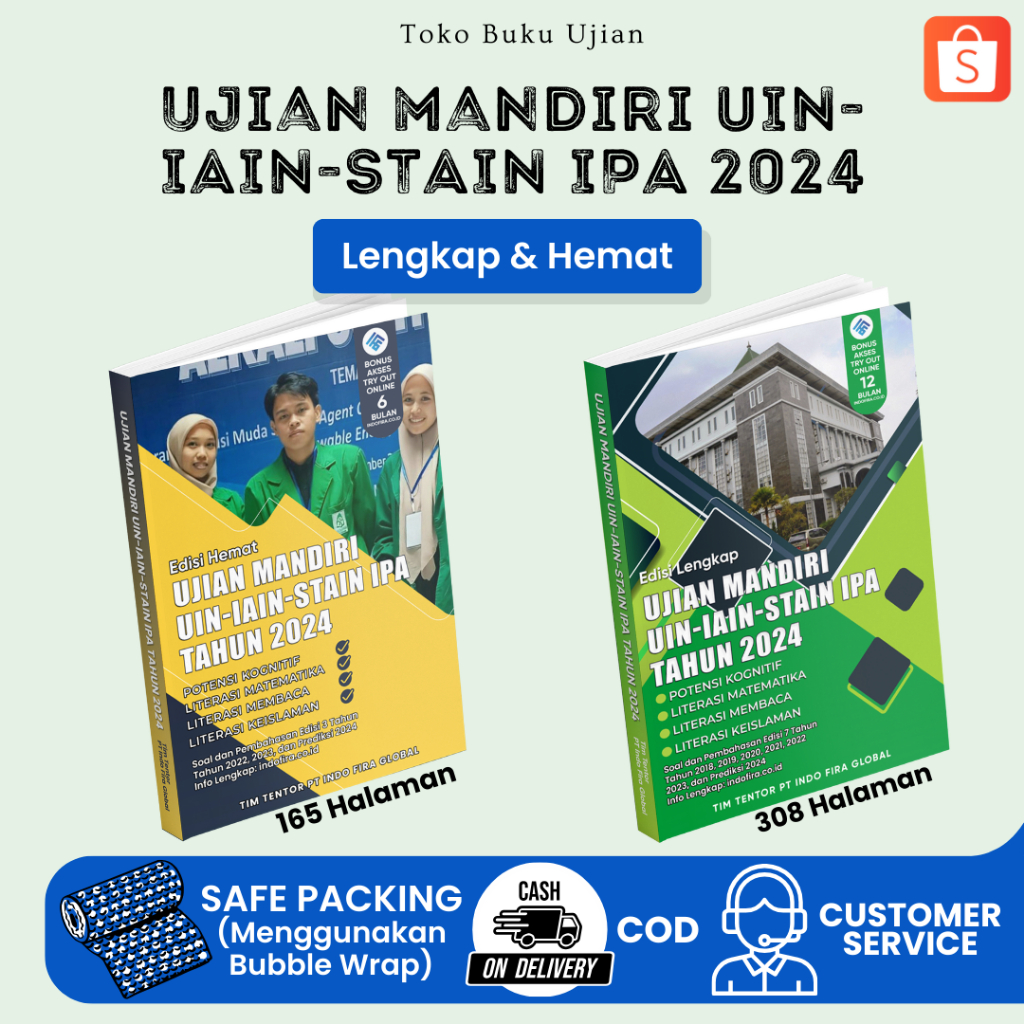 Jual Terbaru Buku Ujian Mandiri Uin Iain Stain Ipa 2024 Edisi Lengkap