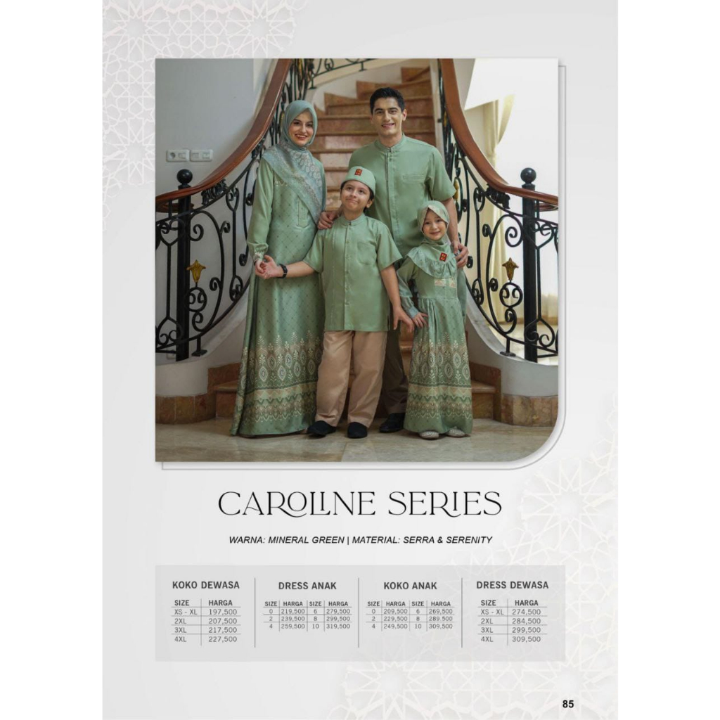 Jual Sarimbit Keke Caroline Series - Mineral Green / Sarimbit Keluarga ...