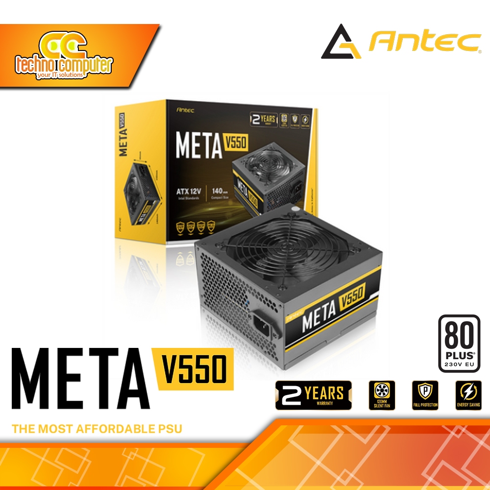 Jual POWER SUPPLY ANTEC META V550 - 550W (Efficiency 80%) Non Modular | Shopee Indonesia