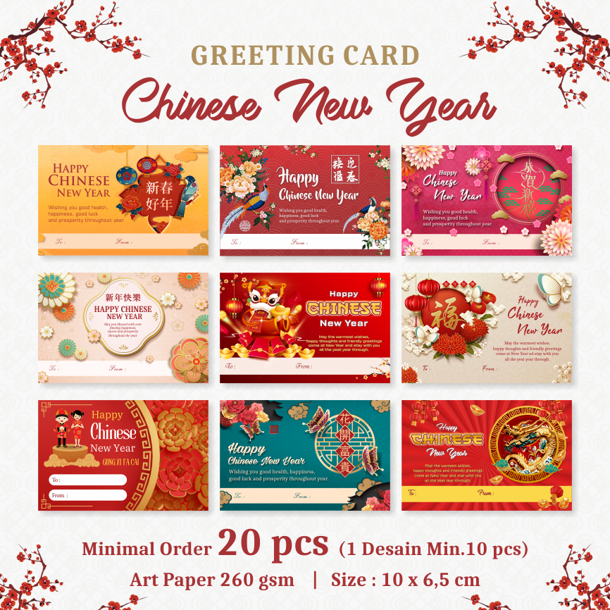 Jual Chinese New Year Card 2024 / Kartu Ucapan / Parcel Imlek / Kartu ...