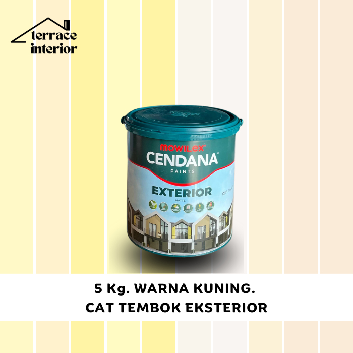 Jual Cat Tembok Mowilex Cendana Exterior Warna Kuning 5 kg | Shopee ...