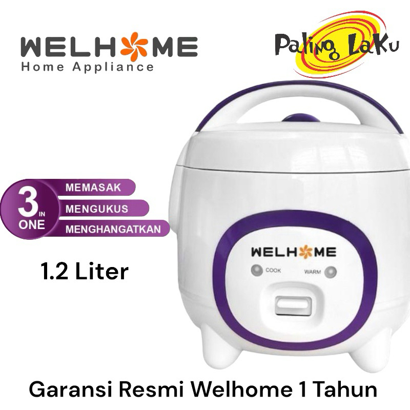 Jual WELHOME RICE COOKER / MAGIC COM / PENANAK NASI 1,2 LITER GARANSI ...