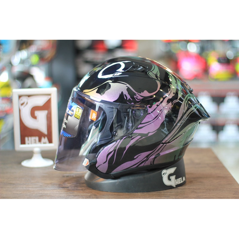 Jual NJS KAIROZ GT MOTIF HELM HALF FACE | Shopee Indonesia