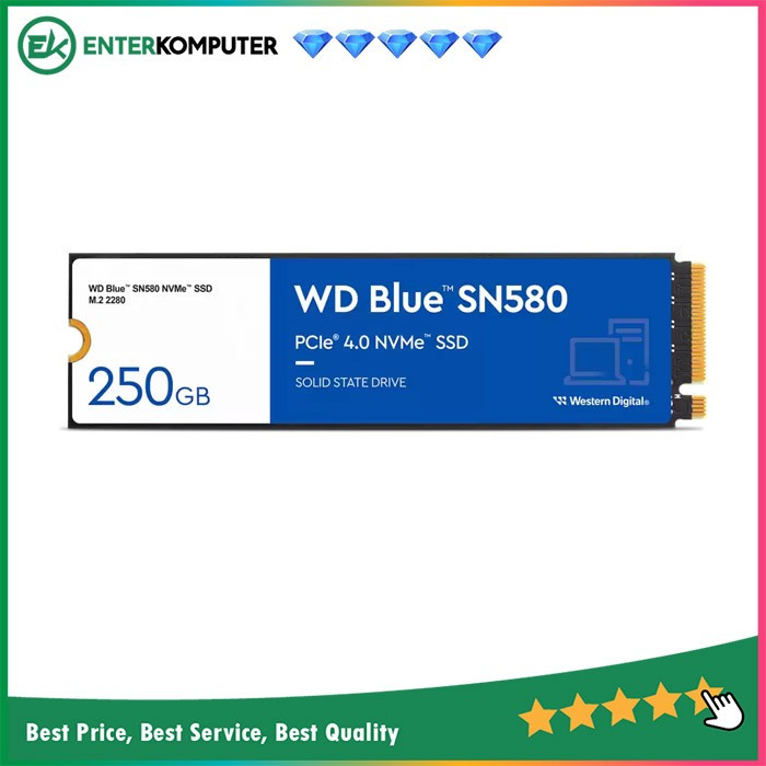 Jual WDC Blue SN580 SSD 250GB M.2 NVMe PCIe Gen4x4 / SSD 250GB | Shopee ...