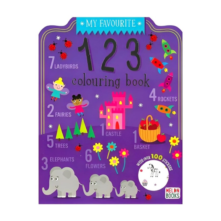 Jual My Favourite 123 Colouring Book Buku Mewarnai Melon Books | Shopee ...
